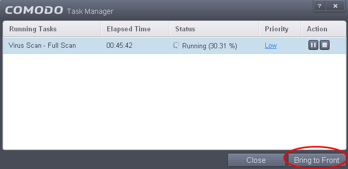Manage CIS Tasks, Database Management, Task List Software | Internet Security v6.2